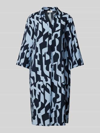 s.Oliver Red Label Relaxed Fit Blusenkleid aus Viskose-Mix mit Allover-Muster
