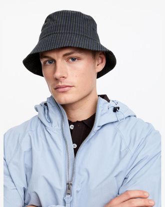 Arket Karierter Fischerhut -Schwarz