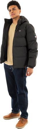 Tommy Jeans Herren Pufferjacke Essential Down Jacket Warm, Schwarz (Black), 3XL
