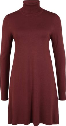 Oxmo Winala Damen Strickkleid Feinstrickkleid Kleid mit Rollkragen, Größe:XL, Farbe:Chocolate Truffle (191526)