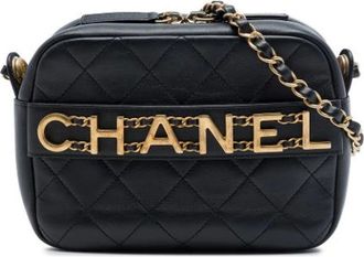 Chanel Sac bandouli&egrave;re matelass&eacute; vintage doccasion - Femme - Pre-owned - Noir - Taille: ONE Size