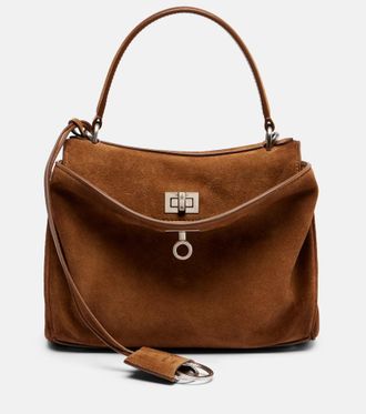 Balenciaga Tote Bag Rodeo Mini aus Veloursleder