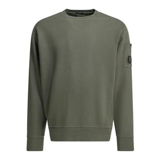 C.P. Company C.p. Company - SweaT-shirt Lens &agrave; col rond - Homme - Sweatshirts et sweats &agrave; capuche - Vert - Taille: 2XL