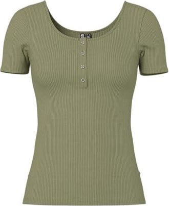 Pieces Pieces NOS Femme Pckitte SS Top Noos BC T-Shirt Not Applicable, Vert Lichen Foncé, S