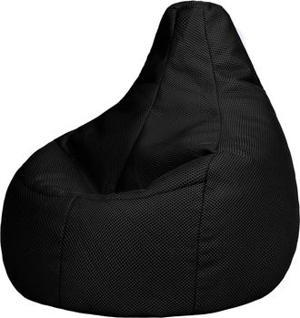 Icon Brand Performance Mesh Gaming Sitzsack, Schwarz, Webstoff, Sitzsack Erwachsene mit F&uuml;llung, Bean Bag, Gaming Stuhl, Lounge Sessel, Lounge Stuhl, Schlafzimme