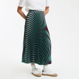 La Redoute Collections Jupe Ray&eacute;e Pliss&eacute;e Longue