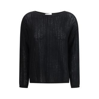 Allude Rundhals-Pullover - - Knitwear - Damen - Schwarzk - M