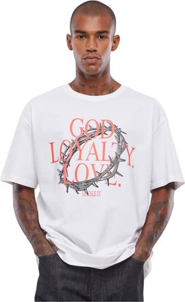 Mister Tee Upscale Unisex T-Shirt God Loyalty Love Oversize Tee, Unisex T-Shirt mit Aufdruck, Oversized Fit, Baumwolle - Print T-Shirt, Grafik T-Shirt