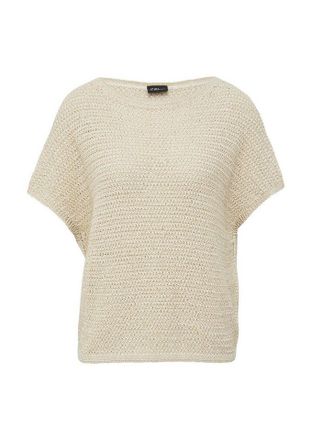 s.Oliver Kurzarmpullover Strickpullunder &Auml;rmelloser Pullover im Relaxed Fit