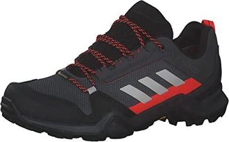 adidas Homme Terrex AX3 Gore-TEX Hiking Shoes, Solid Grey/Solar Red, 42 EU