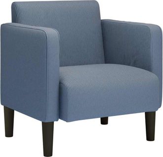 vidaXL Sessel mit Armlehnen Blau 54 cm Cordstoff vidaXL