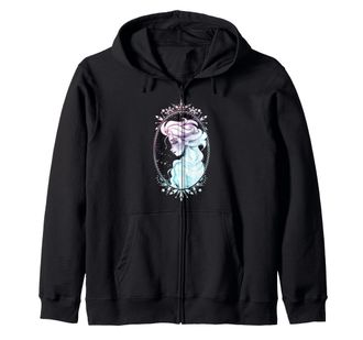 Disney Die Eisk&ouml;nigin Elsa mit seitlichem Blickfang, gerahmt im Winter Kapuzenjacke