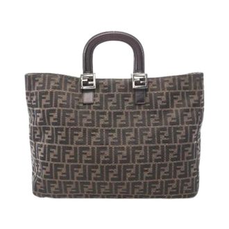 Fendi Pre-owned Zucca Canvas Leather Tote Bag - - Pre-owned - Damen - Braun - ONE SIZE