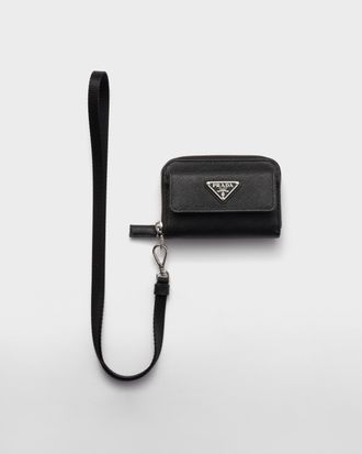 Prada M&uuml;nzgeldbeutel aus Saffiano-Leder