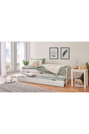 MID.YOU Mid.you Ausziehbett Interlink Ulli 20900245, Wei&szlig;, Holz, Kiefer, massiv, H&ouml;he ca. 12 cm, 90x200 cm, Kinder- & Jugendzimmer, Jugendm&ouml;bel, Jugendbetten