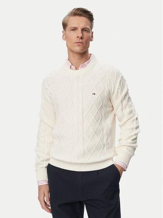 Tommy Jeans Pullover DM0DM23405 Creme Regular Fit