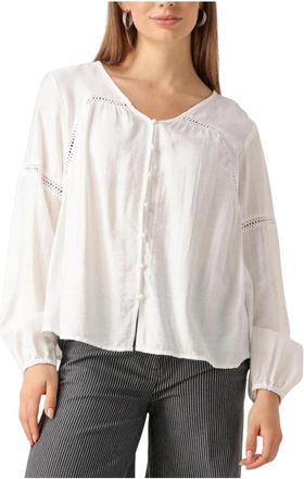 Moves Wei&szlig;e Lilyana Bluse- Vielseitig und Elegant - - Blouses & Shirts - Damen - Wei&szlig; - S