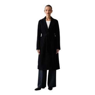 Marc O'Polo Manteau Ceintur&eacute; en Laine - Femme - Manteaux - Bleu - Taille: 36 FR