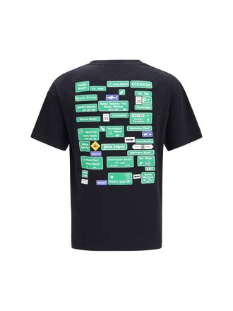 Palm Angels Street Signals Graphic Print T-Shirt - Black