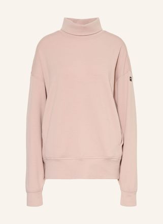 super.natural Fleecepullover Rolling Mit Merinowolle rosa