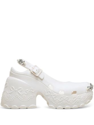 Crocs x Simone Rocha buckle embellished pumps - Wei&szlig;
