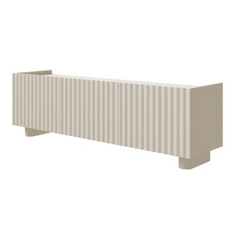 Selsey TV Lowboard Fiorra 49 x 144 x 38,3 cm - Modernes TV Schrank Design mit Kaschmir-Farbton - Laminierte Spanplatten & MDF - Push-to-Open - Kabeldurchlass