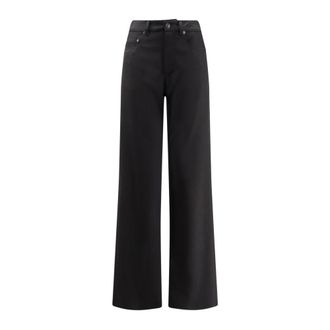 Balenciaga Schwarze Wollhose Gerader Schnitt Italien - - Trousers - Damen - Schwarzk - 3XS