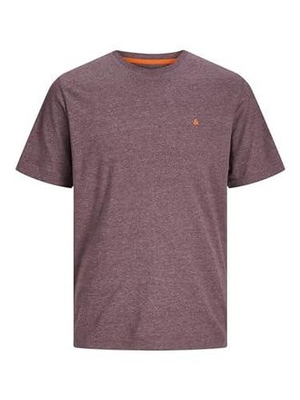 Jack & Jones JJEPAULOS T-Shirt SS Crew Neck Noos, Vineyard Wine/d&eacute;tail : chin&eacute;, XS
