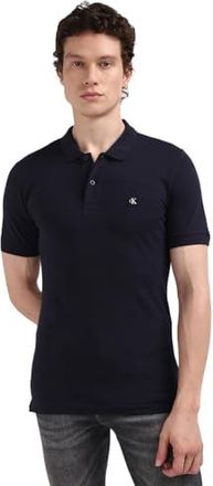Calvin Klein Jeans Polo Manches Courtes Homme Slim Fit, Bleu (Night Sky), XXS