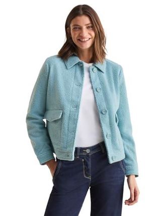 Cecil B202028 Veste Aspect Laine, Menthe Forte, XL Femmes