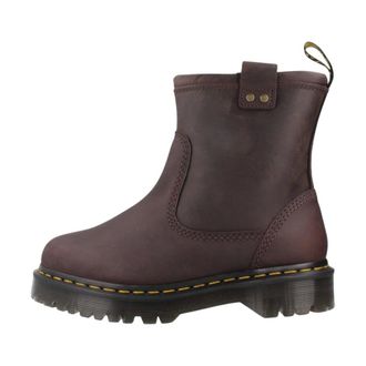 Dr. Martens Bottes motard Anistone Lo en cuir - Femme - Chaussures - Brun - Taille: 44 EU