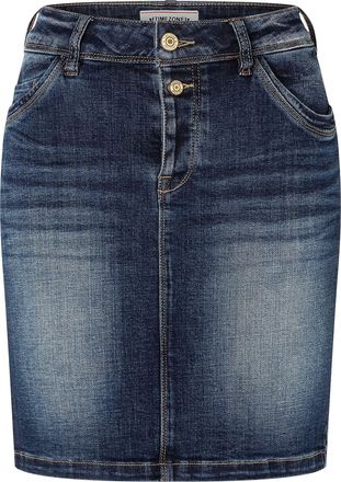 Timezone Damen Denim Skirt Rock, Blue Worn Out wash, 25