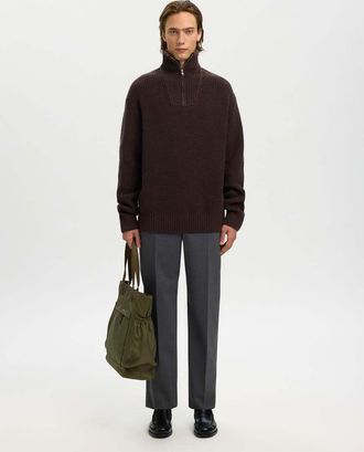 Selected Pantalon - G&acirc;teau au chocolat-Brown