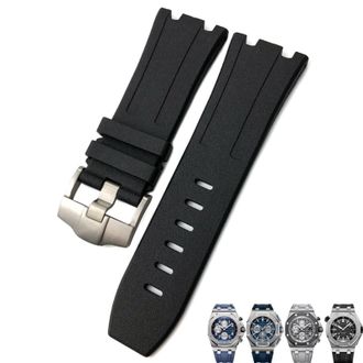 Generic Weiches FKM-Fluorkautschuk-Armband, 28 mm, f&uuml;r AP-Armband, Audemars Piguet ROYAL Oak Offshore, wasserdichtes Sportuhrenarmband zum Tauchen