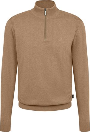Bugatti Herren Troyer Strickpullover Stehkragen kurzer Reißverschluss Regular Fit