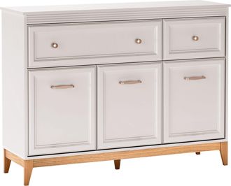 Mirjan24 Kommode Winzalo WN01, Sideboard mit 2 Schubladen und 3 T&uuml;ren, Aufbewahrungskommode mit viel Stauraum, ged&auml;mpftem Schlie&szlig;system und Holzf&uuml;&szlig;en (Cashmere