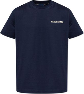 Paul & Shark Homme, Tops, Bleu, Taille: M T-shirt avec logo