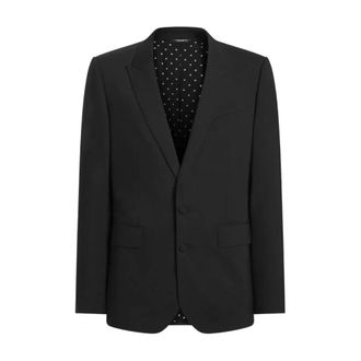 Dolce & Gabbana Einreihiger Wollblazer - - Jackets - Herren - Schwarzk - XL