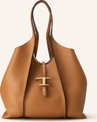 Tod's Tods Shopper T Timeless Medium Mit Pouch braun