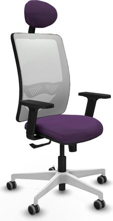 Piqueras y Crespo Call Center Zulema Stuhl mit 2D-Armen, h&ouml;henverstellbarer Lendenwirbelst&uuml;tze und festem Kopfteil, ausgestattet mit 3 Positionen und Schaumstoff-Schnit