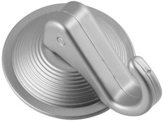 Fackelmann 16115 Hebelsaughaken extra Starkes Vakuum, HIPS/PVC, Silber, 5,5 x 5,5 x 3,5 cm