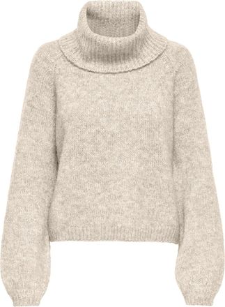 Only Damen Onlgila Life Ls Rollneck Bf KNT, Whitecap Gray, XL