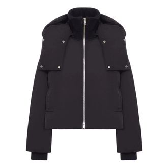 Sportmax Steppjacke mit Kapuze und Rippdetails - - Jackets - Damen - Schwarzk - XS