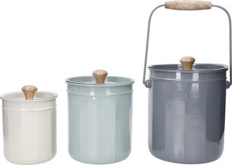 KitchenCraft Kompost- und Aufbewahrungsset, 3-teilig, Geschenkkarton