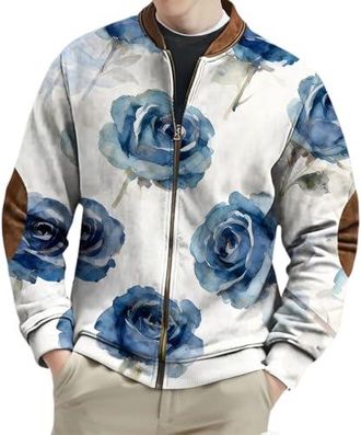 Generic Pull à col rond pour homme - Style décontracté - Tendance - Ample et tendance - Cardigan à capuche - Sweat-shirt dhiver, Bu2., 3XL