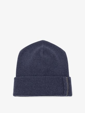 Brunello Cucinelli Cashmere hat with Monili detail - BRUNELLO CUCINELLI - gender_Woman