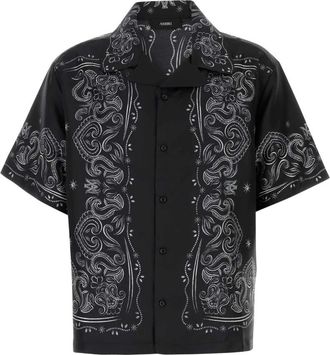 Amiri Homme, Chemises, Noir, Taille: M Bandana Paint Bowling Shirt