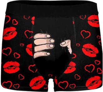 Generic Calecon Personnalise Homme Saint-Valentin, Boxer Homme Calecon Drôles, Sport Boxer Homme Coton Pas Cher Rigolo Caleçon Microfibre Shorty nouveautésous