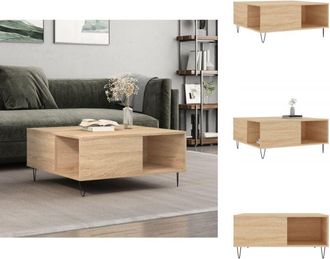 vidaXL Couchtisch Sonoma-Eiche 80x80x36,5 cm Holzwerkstoff - Couchtisch - Esszimmertisch - Wohnzimmerstil - Holzmöbel - Holzwerkstoff