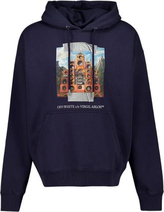 Off-white Homme, Sweatshirts et sweats à capuche, Bleu, Taille: M Train Off Cotton SweaT-shirt